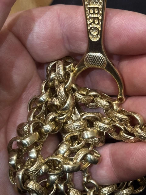 9CT GOLD BELCHER Chain, and solid gold catapult pendant £3,984.70 ...