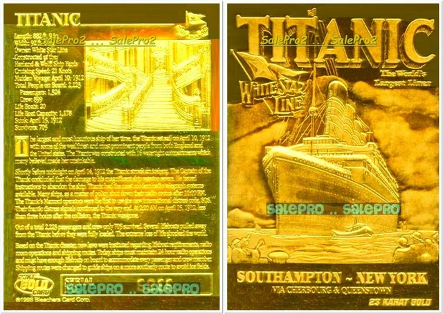 TITANIC LARGEST WHITE Star Ship Super Rare 23K Gold Plated Serial ...