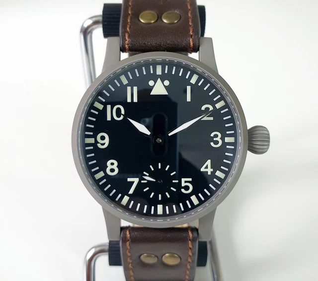 WW2 FLIEGER TYPE A Dial Black Swiss 6498 Homage Mens Watch Presentation ...