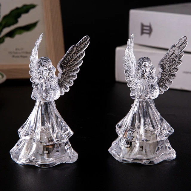 CRYSTAL WING 3D Angel Light Nordic Style Angel LED Night Lamp Bedside £ ...