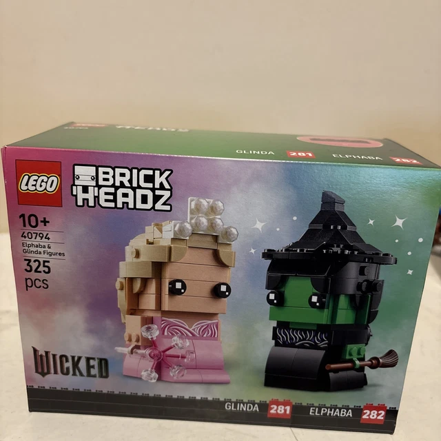 LEGO WICKED 40794 Elphaba & Glinda Brickheadz - New And Sealed £31.90 ...