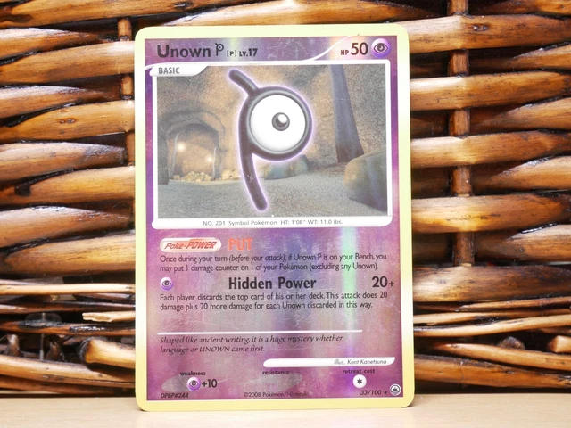 POKEMON UNOWN 33/100 REVERSE HOLO RARE | HP Heavy Play | Majestic Dawn ...