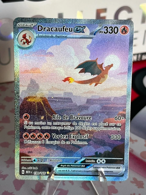 CARTE POKEMON DRACAUFEU EX FULL ART ALT 199/165 EV3.5 151 FR EUR 20,00 ...