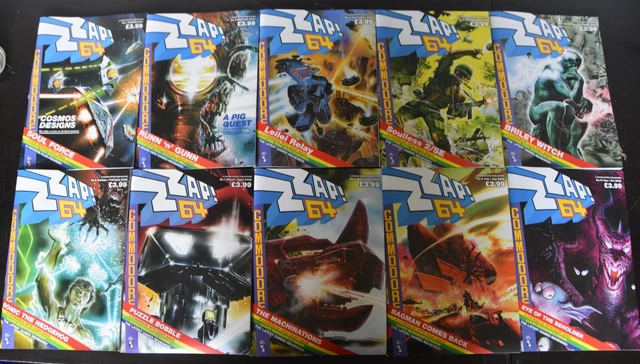 COMMODORE 64, ZZAP! 64 Issues 1 - 10, (Fusion Retro, A5, 2021 Onwards ...