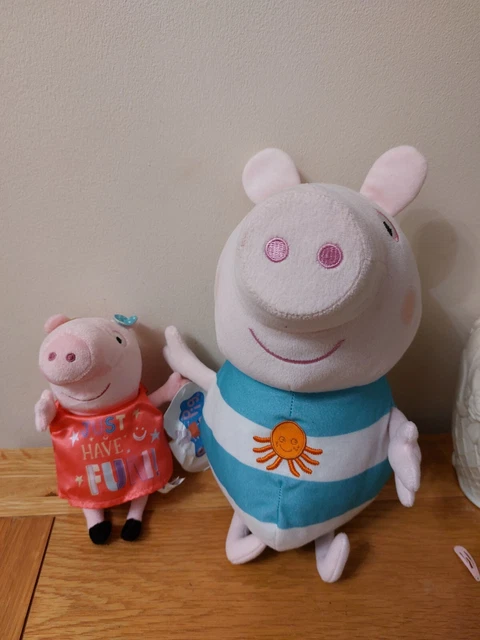 LARGE PEPPA PIG Talking George and Peppa Teddy Plush soft toy £9.99 ...