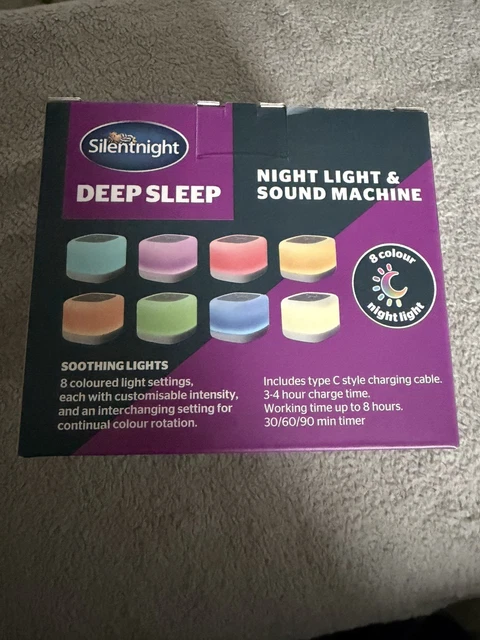 SILENTNIGHT DEEP SLEEP Night Light Sound Machine Calming Bedtime ...