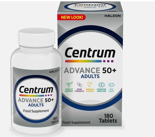 CENTRUM ADVANCE 50+ Multivitamin & Mineral 180 Tablets NEW look ...