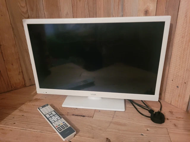LOGIK L24HEDW14 24& LED TV/DVD Combi HDMI/USB/DVD White Screen £52.95 ...