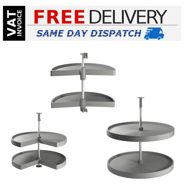 KITCHEN MAGIC CORNER Unit Carousel Storage Unit Shelf Trays 1/2 3/4 ...