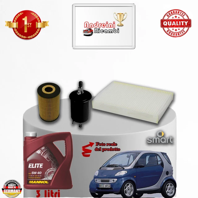 FILTRES KIT D'ENTRETIEN + Huile Intelligent Fortwo 0.6 33KW 45CV Du ...