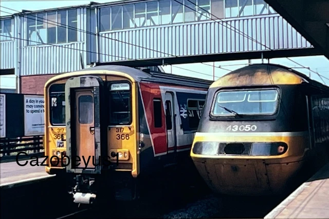 35MM ORIGINAL BR Trains Kings Cross 317366 & 43050 Dated 1980s OCT156 £ ...