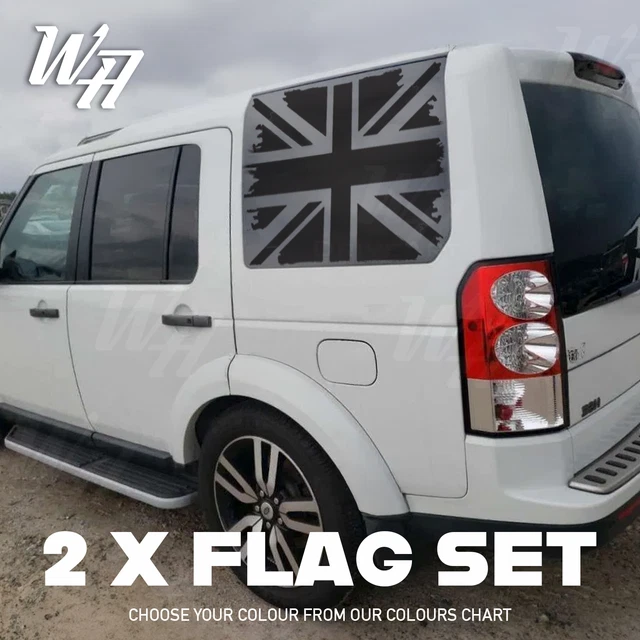 REAR WINDOW UNION Jack Uk Flag Land Rover Discovery 3 4 Decals Stickers ...