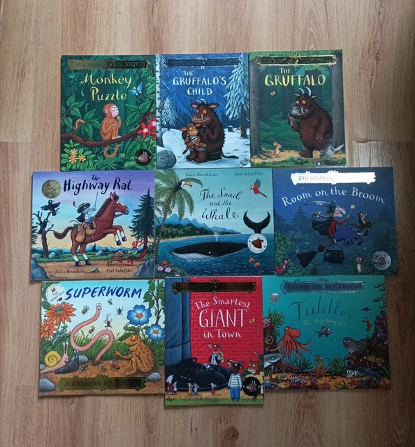 JULIA DONALDSON BOOK Bundle Gruffalo Tiddler Superworm Giant Room on ...