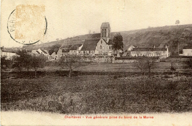 CARTE CHARTEVES VUE générale prise du bord de la Marne EUR 2,49 - PicClick FR