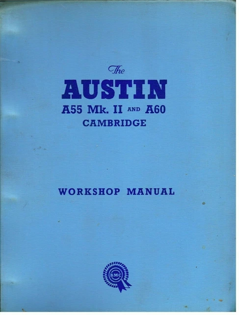 AUSTIN A55 MK2 & A60 Cambridge Saloon Estate Original 1962 Factory ...