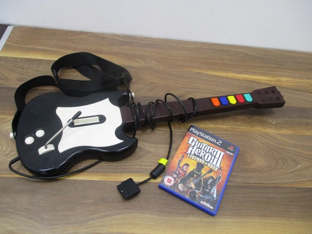 PLAYSTATION 2 GUITAR Hero III Legends Of Rock + Guitar Controller ...