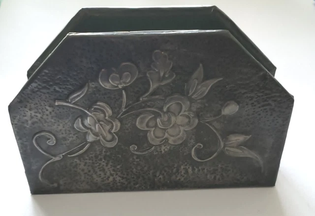 ANTIQUE ARTS AND Crafts Movement Pewter Letter Rack £38.00 - PicClick UK