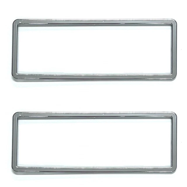 CHROME NUMBER PLATE Surrounds Frames Set Fits NSW Standard Plates 372mm ...