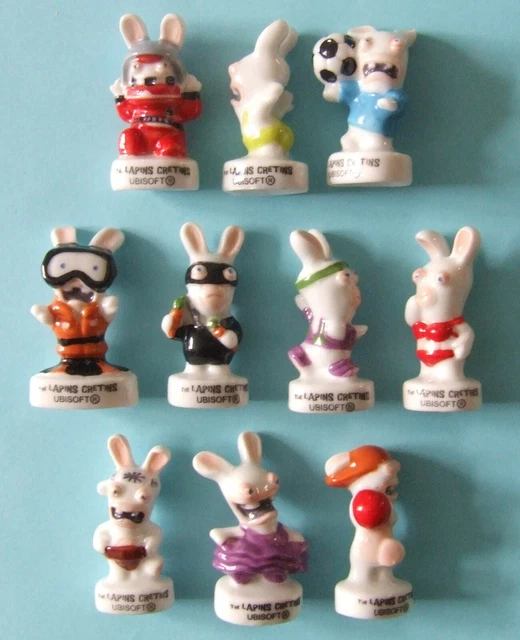 SÉRIE COMPLÈTE DE 10 fèves les lapins crétins EUR 10,00 - PicClick FR