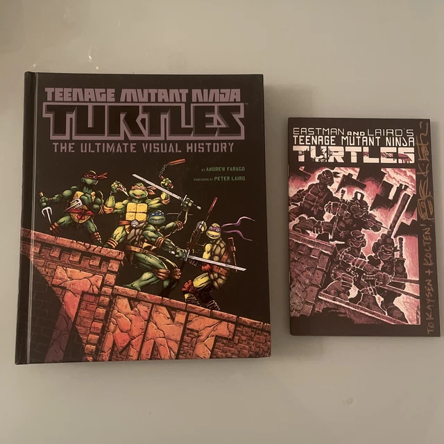 TEENAGE MUTANT NINJA Turtles Ultimate Visual History+Comic Signed By K ...