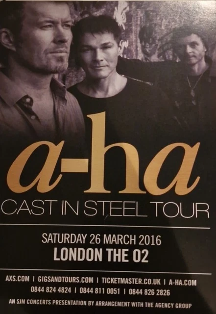 A-HA CAST IN Steel tour flyer leaflet Morten Harket £2.79 - PicClick UK