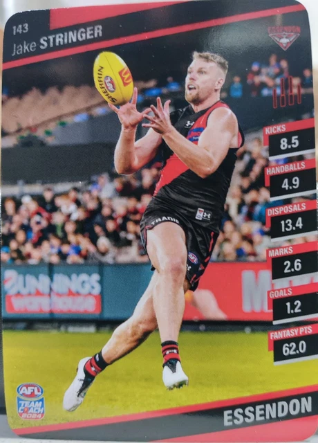 2024 TEAMCOACH ESSENDON Jake Stringer Common Base # 143 Card Team Coach ...