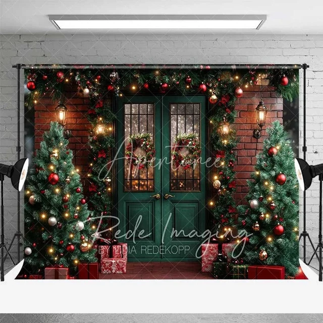 NIGHT SNOWY GREEN Abies Forest Christmas Backdrop $37.92 - PicClick AU
