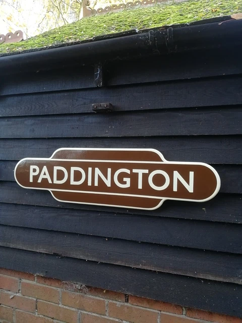 PADDINGTON TOTEM ENAMEL sign British Rail railway Paddington Bear sign ...