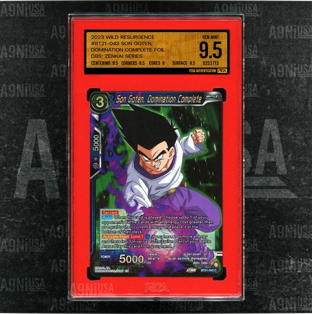 2023 DRAGON BALL Super Wild Resurgence BT21-043 SON GOTEN FOIL PSGA 9,5 GEMME COMME NEUF EUR 33 ...