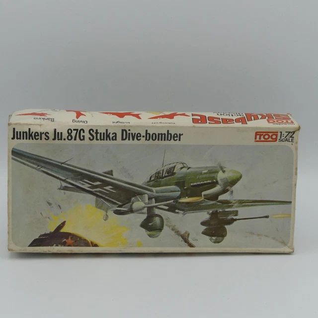 VINTAGE FROG 1:72 Junkers JU 87g Stuka Dive Bomber F195 Airplane Model ...