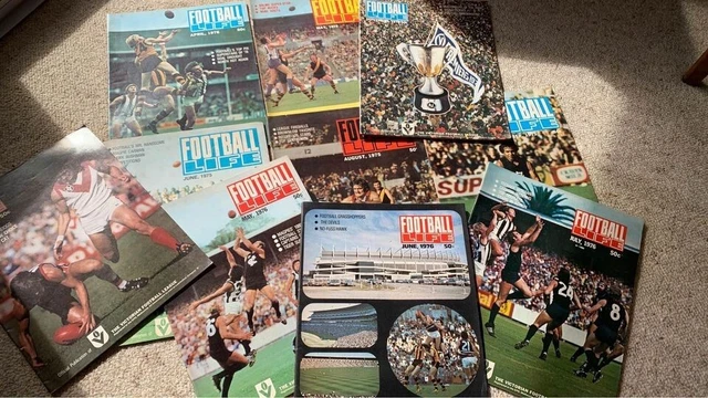 VINTAGE AFL VFL Football LIFE Magazines 1975 / 1976 x 10 $60.00 ...