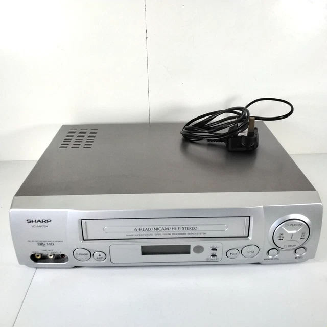 SHARP VC-MH704 VHS Video Recorder 6 Head No Remote Silver Tested ...