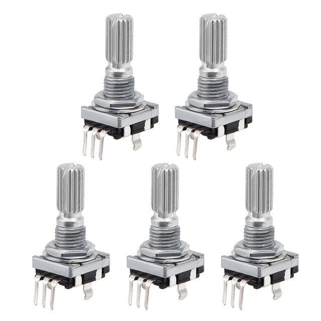 360 DEGREE ROTARY Encoder Code Switch Potentiometer 5 Pins 20mm 5pcs £7 ...