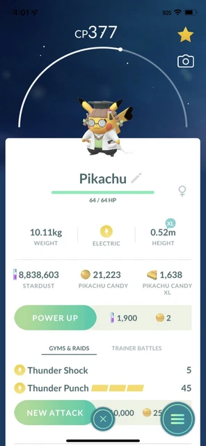 Pikachu Phd Ph D Pokemon Trade From Go Pokémon Go Eur 54 72 Picclick Fr
