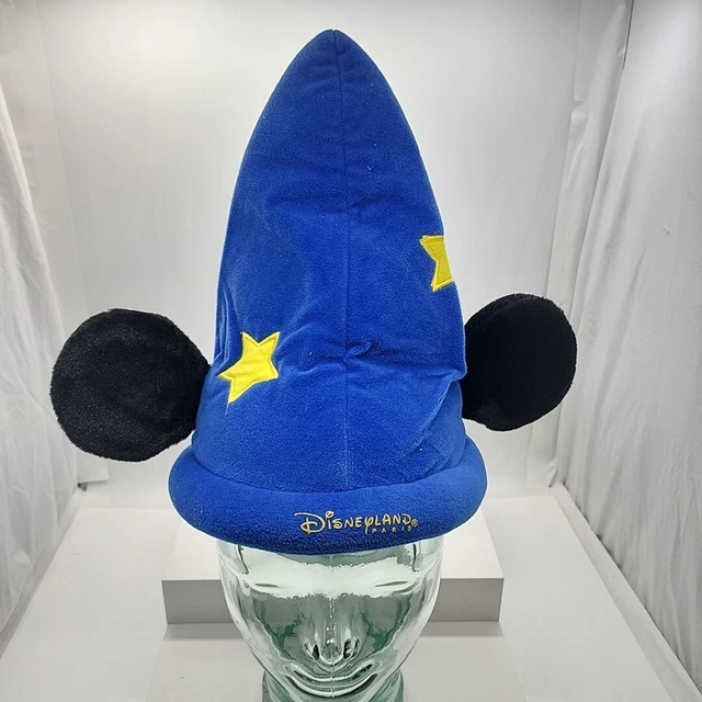 DISNEYLAND PARIS MICKEY Mouse Sorcerer’s Apprentice Blue Hat with Mouse ...