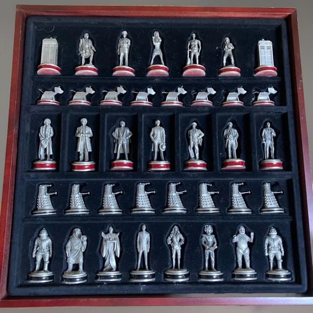 DOCTOR WHO PEWTER Chess Set (Danbury Mint) Collectors Edition, Dalek ...