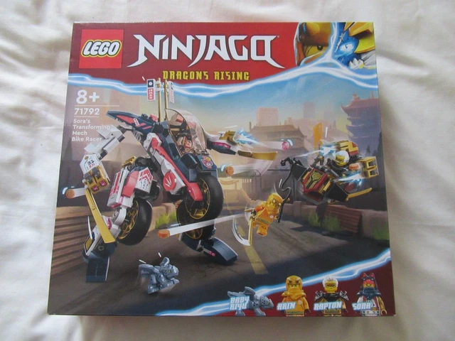 LEGO NINJAGO DRAGONS RISING - SORA'S TRANSFORMING MECH BIKE RACER BNIB ...