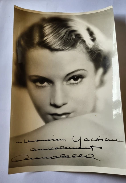 RARE PHOTO DEDICACEE par SUZANE GEORGETTE CHARPENTIER dites ANNABELLA ...