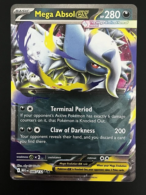 POKÉMON TCG: MEGA Evolution - Mega Absol ex 086/132 Double Rare 3 £2.49 ...