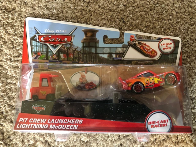 DISNEY PIXAR CARS Pit Crew Launchers Lightning McQueen USA Packaging £ ...