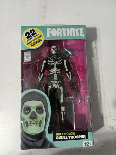 MCFARLANE TOYS FORTNITE GREEN GLOW SKULL TROOPER Walgreens Exclusive 7 ...