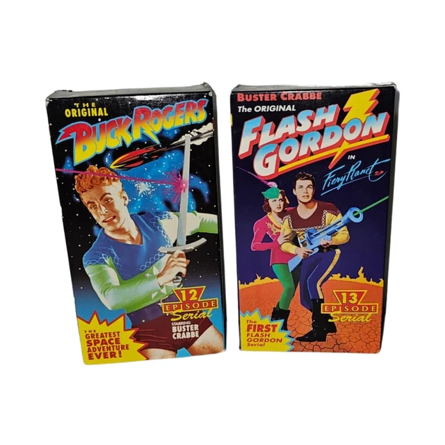 VINTAGE BUCK RODGERS And Flash Gordon VHS Sets B&W Movie Serials 25 ...
