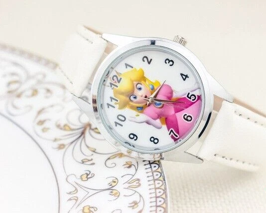 SUPER MARIO CHARACTER Princess Peach Cartoon Electronic Quartz Watch ...