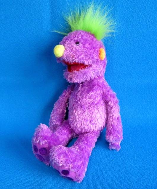 IVER 8& BEANIE the HOOBS soft plush toy MAGENTA PURPLE HENSON TOMY ...