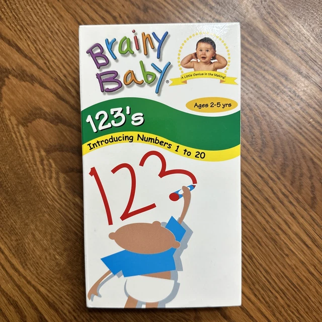 BRAINY BABY 123'S VHS Introducing Numbers 1 to 20 2003 Ages 2-5 Mozart ...