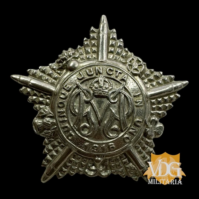 BRITISH MILITARY CAP Badge, Guards Machine Gun Battalion, Brass, WW1 ...