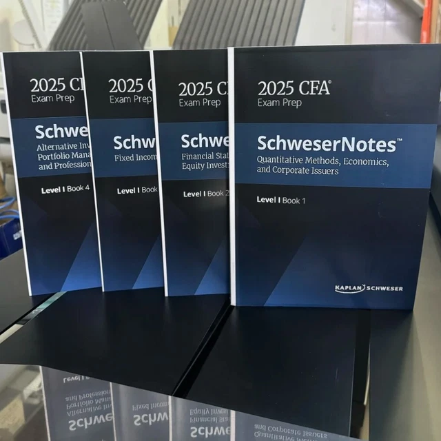 2025 CFA EXAM Prep Kaplan schweser Notes Mini Books 1-4 Paperback £116. ...