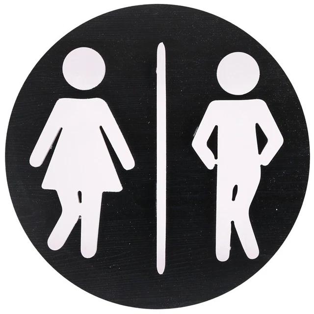 PROFESSIONAL TOILET SIGN Restroom Identification Sign Restroom Guiding ...