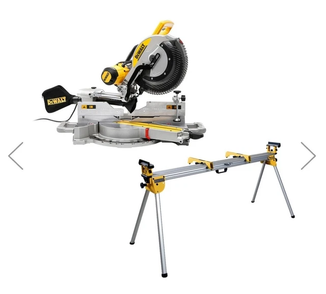 DEWALT DWS780-GB COMPOUND Slide Mitre Saw With DE7023-XJ Leg Stand £650 ...