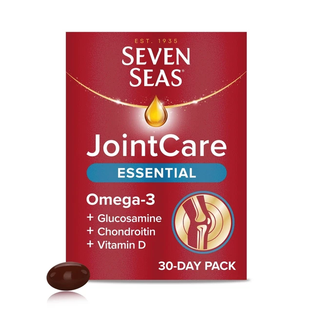 SEVEN SEAS JOINTCARE Essential, With Omega-3, 30 count (Pack of 1), Red ...